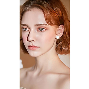 SIISPRI Stainless Steel Black/Silver Jack Skellington Cut-Out Round Circle Button Stud Post Earrings（10mm） (SilverER0026)