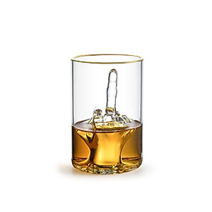 RUGLUSH Personalized Shot Glasses – 4oz Small 3D Middle Finger Glass for Tequila Shots – 1-Pcs Mini Shot Glasses with Food-Grade Non-BPA Glass – Ideal as Birthday Shot Glasses, Parties Patent-Pending