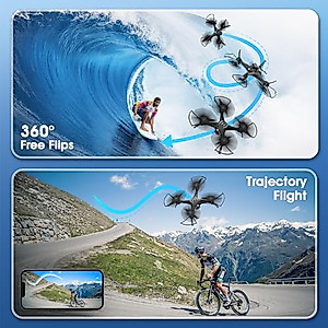 ATTOP Drone with Camera for Adults/Kids/Beginners - W10 1080P 120° FPV Live Video Drone, Beginner Friendly with 1 Key Fly/Land/Return, 360° Flip, APP/Remote/Voice/Gesture/Gravity Control, Camera Drone for Kids 8-12, No FAA License Required,, Gift Ideas, C