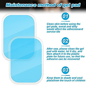 Treela 300 Pcs/ 150 Pack Gel Pads Muscle Stimulator Pads ABS Stimulator Gel Pads Replacement Training Accessory for AB Workout EMS Toner Abdominal Muscle Trainer Toning Belt Belly Arm Thigh Flab Leg