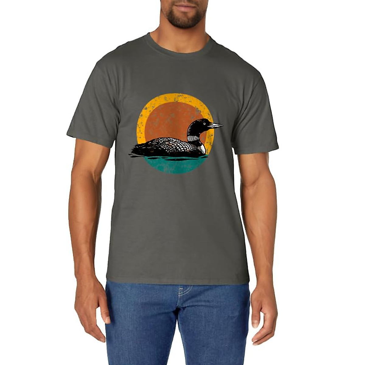 Faded Loon Earthy Design with Retro Colors T-Shirt