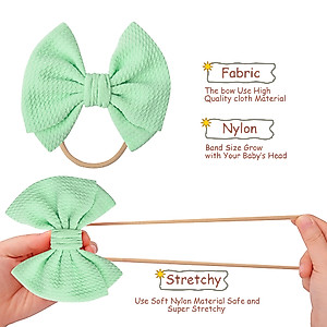 Prohouse 21 PCS Big Bows Baby Nylon Headbands Hairbands Hair Bows Elastics for Baby Girls Newborn Infant Toddler Child Hair Accessories