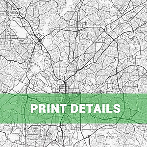 Dear Mapper Atlanta United States View Abstract Road Modern Map Art Minimalist Painting Black and White Canvas Line Art Print Poster Art Print Poster Home Decor (Set of 3 Unframed) (20x28inch)