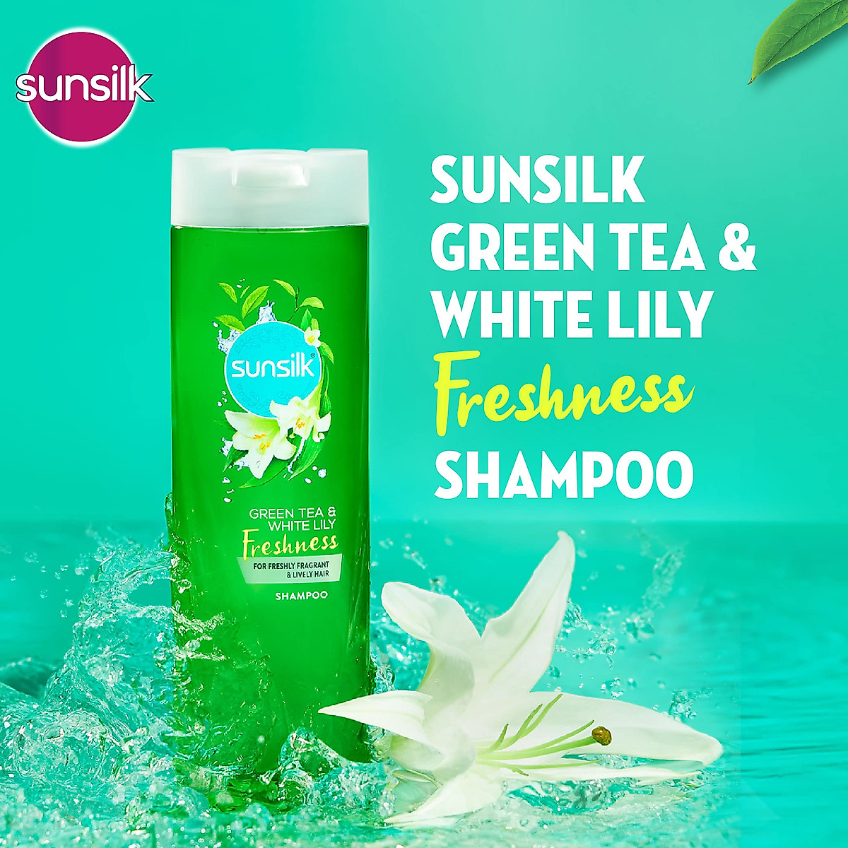 Sunsilk Green Tea & White Lily Shampoo, 370 ml