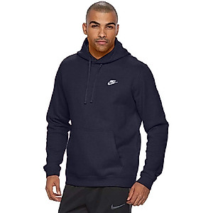 Nike Men's Club Fleece Pullover Hoodie (NAVY, SMALL)