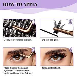 B&Q Manga Lash Clusters DIY Individual Lashes 50D-0.07D-9-16MIX 300 PCS False Eyelash Cluster Manga Lashes Cluster 30D 40D 50D D Curl Lash Clusters DIY lash Extensions at Home (50D-0.07D,9-16MIX)