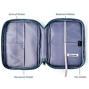 Bible Cover Case with Handle, Front Pockets and Christian Cross Bookmark Sets for Men (Standard-2)