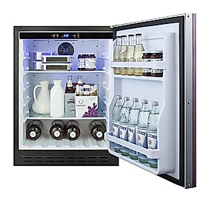 Summit Appliance AL55IF 24" Wide Built-In All-Refrigerator; Panel-ready Door (Panels not Included); ADA Compliant; Fan-forced Cooling; 4.2 cu.ft Capacity; Automatic Defrost; Digital Control Panel