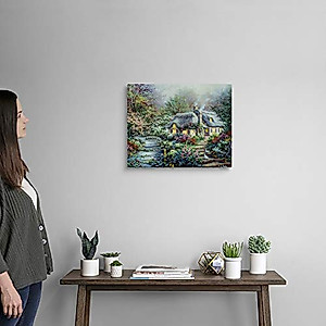 Little River Cottage Canvas Wall Art Print, Artwork