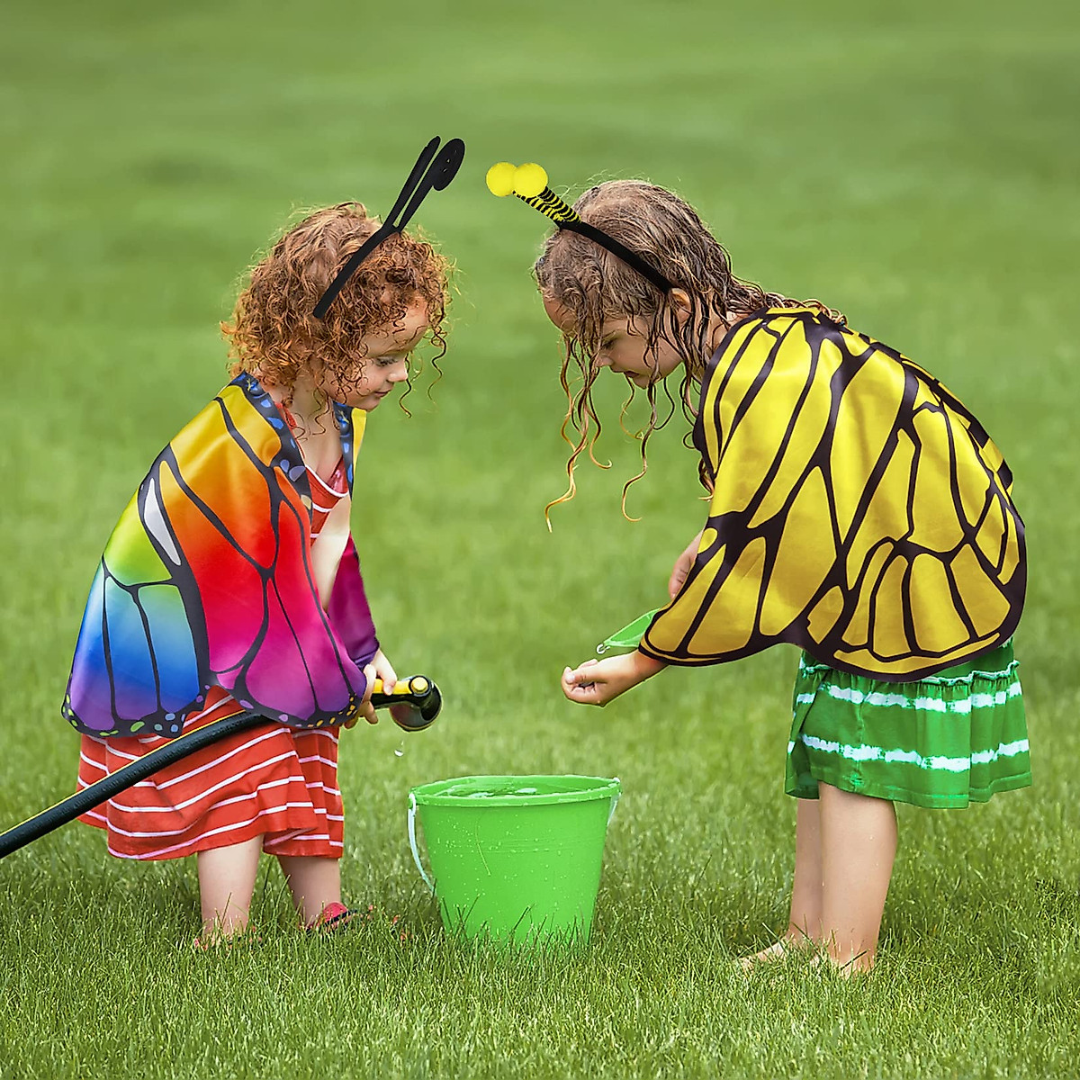 Creatoy Kids Butterfly-Wings-Costume Toddler Lady-Bug Bumble-bee Costume for Boys Girls Dress Up Clothes for Play Bug Insect Birthday Party Supplies Halloween Favors