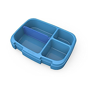 Bentgo Fresh Tray (Blue) with Transparent Cover - Reusable, BPA-Free, 4-Compartment Meal Prep Container with Built-In Portion Control for Healthy At-Home Meals and On-the-Go Lunches