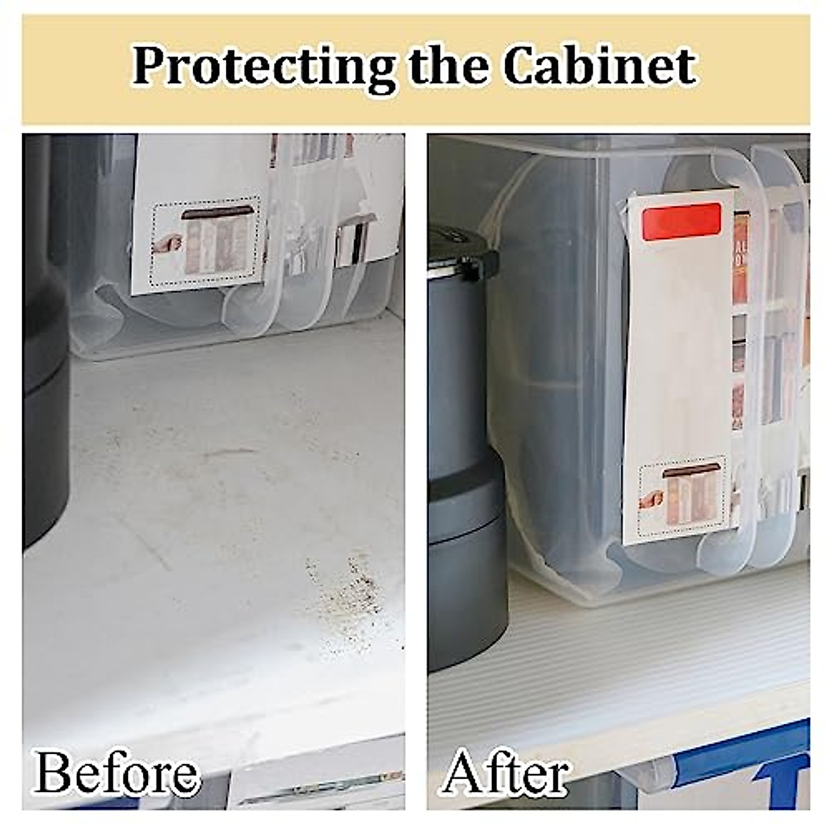 Shelf Liner, wohomuke 24 inch x 20 ft Shelf Liners for Kitchen cabinets nonstick Shelf Lining Drawer Mats EVA Protector for Cupboard (Clear Stripe,24 inch x 20 ft)