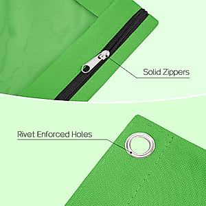 Sooez Pencil Pouch for 3 Ring Binder, 2 Pack Binder Pencil Pouch with Clear Window Pencil Bags with Zipper & Reinforced Grommets, Pencil Case for Binder Blue & Green