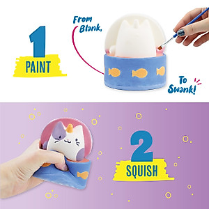 DOODLE HOG Caticorn Squishy Painting Kit - Squishy Toys for Kids, Squishies for Kids - Slow Rise Squishy Animals - Ideal Arts and Crafts, Gifts for 8-12, Girls & Boys, Easter Basket Stuffers