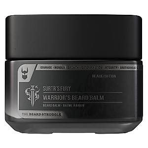 The Beard Struggle Warrior’s Beard Balm - Platinum Collection, Surtr's Fury - Non-Greasy Low-Hold Formula, Luxurious Cologne-Grade Fragrances 100% Natural and Plant-Based Ingredients - 50g