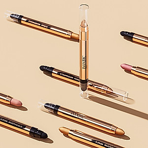 CCbeauty Matte Eyeshadow Stick Set, Cream Eye Shadow Pencil Crayon Eye Brightener Highlighter Makeup Stick Kit, Hypoallergenic Longwear Waterproof Metallic Glitter Eyeliner Makeup, Nude