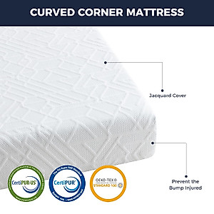 SILKIR 12 Inch Queen Size Mattress, Cooling Gel Memory Foam Mattress for Pressure Relieving, Mattress in a Box, CertiPUR-US Certified, Fiberglass-Free,White