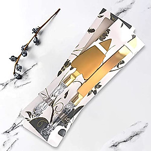 dadop Wedding Cake Knife and Server Set - Stainless Steel Serving Utensils Cake Pizza Pie Cutter Tart Dessert Slicer Perfect for Wedding, Birthday, Parties and Events, 2 Set by Faux Crystal Handle