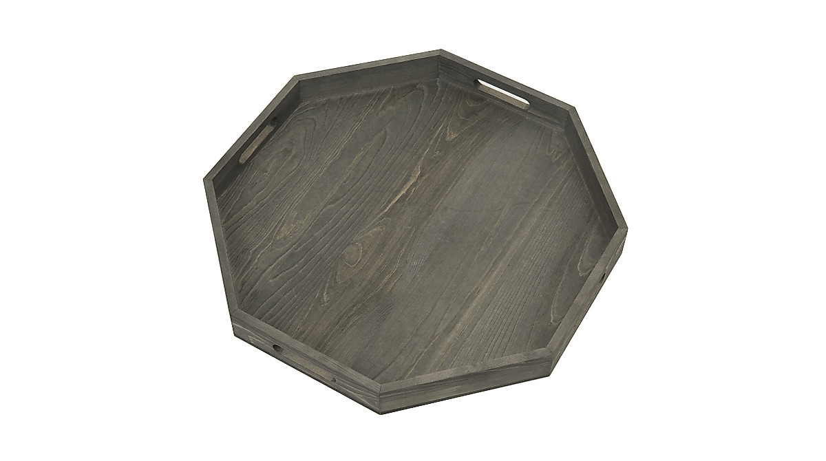 Vintage Gray Wood Serving Tray - MyGift