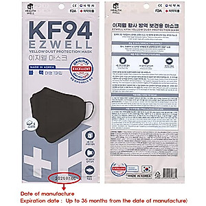 VATTNIG [Pack of 25] Korean Face Mask – Soft and Durable Korea Face Mask for Adults – Protective Health Face Mask for Dust and Smoke – 4-Layer Protective Filter [Individually packaged] BLACK