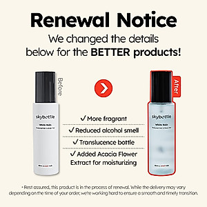 skybottle Hair & Body Mist, Lasting Fragrance with Bergamot, White Rose Scent, Travel Size Perfume and Body Spray, Hygiene Essentials for Women, Girls Valentine Gift, 3.4 Fl. Oz