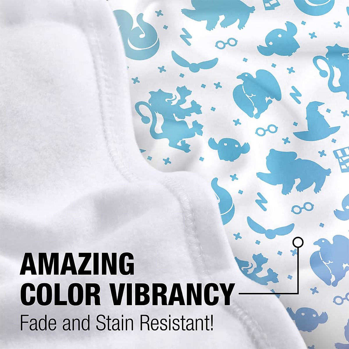 Harry Potter Lightweight Baby Blanket, 30"X40", Cutesy Icons Unisex for Infants Girls & Boys