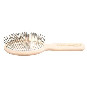 Chris Christensen Brush Bundle - Big G Dog Slicker Brush, Perfect for Doodles, Angled Round Ground Pins - 27 mm Original Series Oval Pin Dog Brush - Stainless Steel Pins, Beech Wood Body