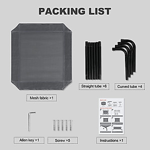 DogBaby Elevated Dog Bed, Outdoor Dog Bed Raised Dog Bed Dog Cot with Washable Breathable Mesh Dog Cots Beds for Large Dogs Chew Proof Cooling Dog Bed for Indoor Outdoor Use Grey