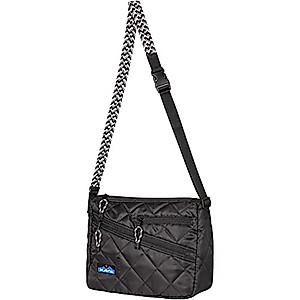 KAVU Uptown Puff Crossbody Bag Purse for Travel, Hiking - Black