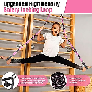 Home Resistance Training Kit, Pink Resistance Trainer Exercise Straps with Handles, Door Anchor and Carrying Bag for Home Gym, Bodyweight Resistance Workout Straps for Indoor & Outdoor