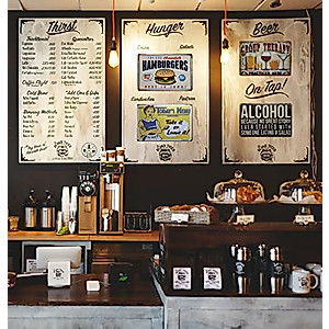 ERLOOD Today's Menu Take It or Leave It Retro Vintage Kitchen Signs Wall Decor Metal Tin Sign 12X 8