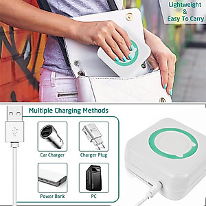 TVAIGER Mini Printer Portable, Wireless Bluetooth Thermal Sticker Printers with 6 Rolls Printing Paper, Compatible with Android iOS for Label Receipt Photo Notes and Memos (Green)