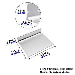 SinLoon 6 Inch Small Shelf in Flat Satin Aluminum Bathroom Shelf Wall Mount for Small Speaker Smartphone, Tablet, Toiletries Silver 2 Pack