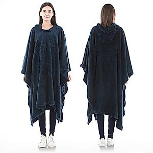 Oversized Wearable Blanket, Thick Flannel Blanket with Sleeves and Giant Pocket, Bedsure Hoodie, Sweatshirt Throw, Cozy Extra Soft, One Size Fits All Adults