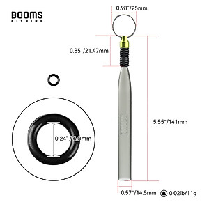 Booms Fishing WR2 Wacky Rig Tool Kit with Coiled Lanyard and 100pcs Fishing O-Rings for Worms