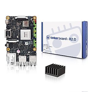 Tinker Board S R2.0 Single Board Computer RK3288 SoC 1.8GHz Quad Core CPU, 600MHz Mali-T764 GPU, 2GB LPDDR3 & 16GB eMMC Motherboard