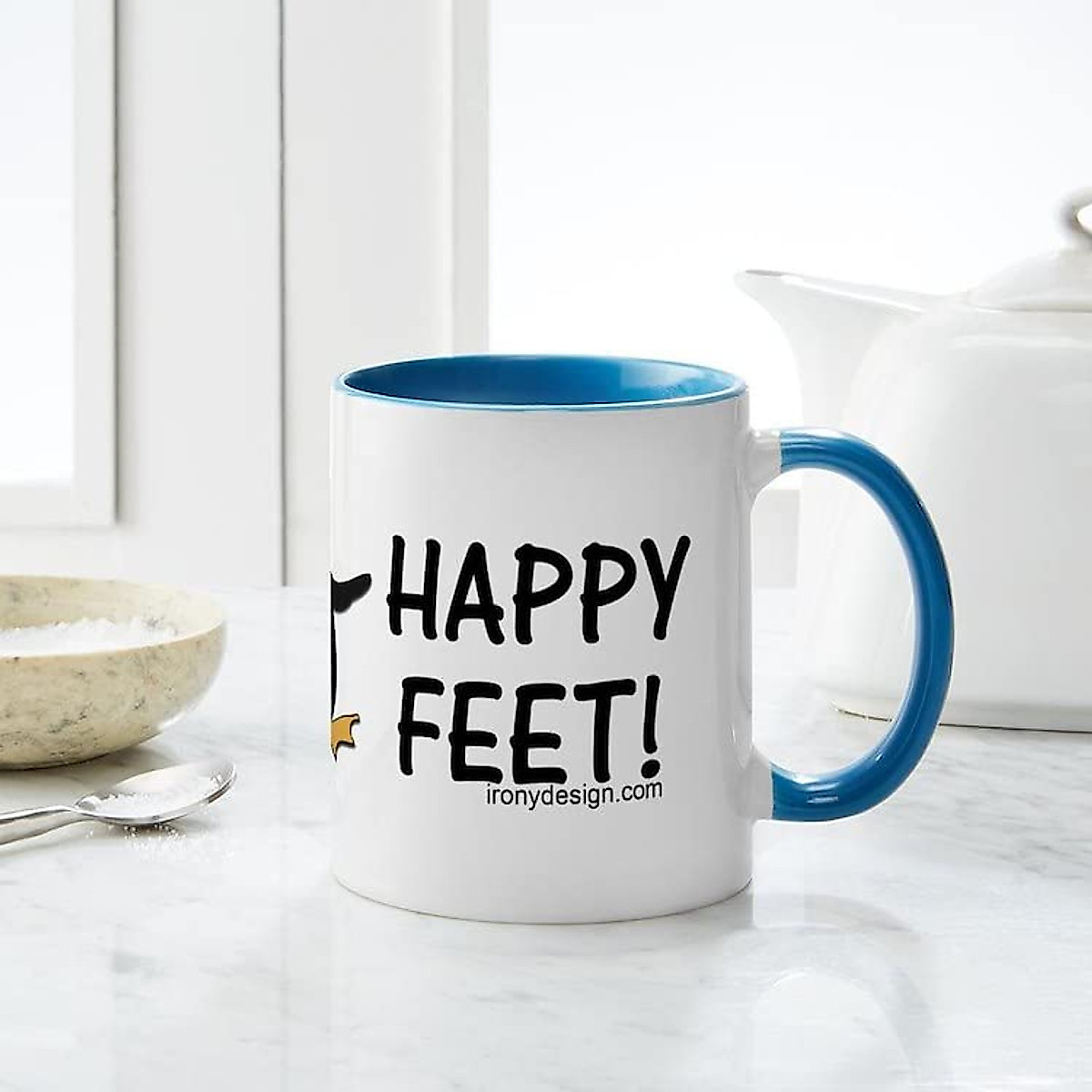 CafePress Happy Feet Penguin Mug Ceramic Coffee Mug, Tea Cup 11 oz