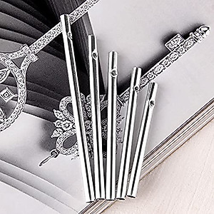 sansheng 90pcs (5 Different Length) Wind Chime Tubes for Home Garden Outdoor Hanging Decorations, Tone Empty Tubes with Wind Chime line 150 Yards(Silver)