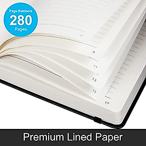 KaiRuiYing Lined Journal Notebook with Pen Holder, 320 Pages Journals for Writing A5 Notebooks College Ruled for School/Office, PU Leather Journal for Men/Women, 100 Gsm Paper Thick Journal