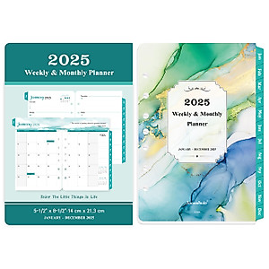 2024-2025 Planner Refills - Planner Refills, JUL 2024 - JUN 2025, A5 Planner Inserts, 5.5 x 8.5 inch, 7 Holes, 2024-2025 Weekly & Monthly Planner Refills, A5 Planner Refills - Green