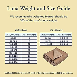 Luna [CoolLuxe True Cooling Weighted Blankets] Premium Quality Bed Blanket | Breathable Weighted Cooling Blanket | Summer Cooling Blanket for Hot Sleepers [15lbs - Queen - 80" x 60"] [Tan]