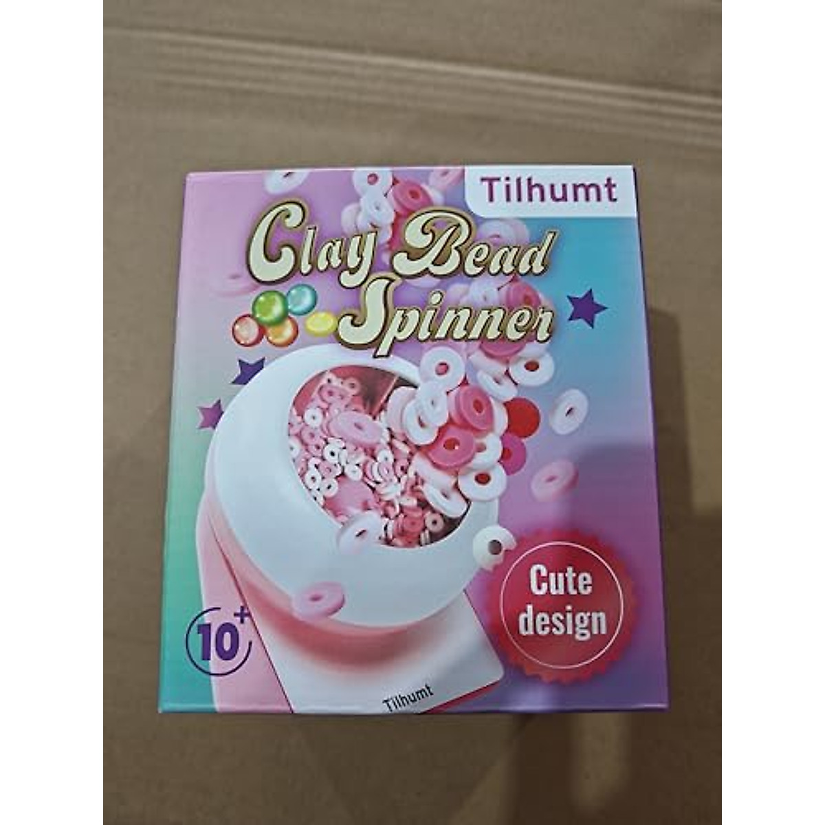 Tilhumt Clay Bead Spinner, Electric Bead Spinner for Jewelry Making, Friendship Bracelets Maker with Needle and Elastic String, Gift for Girls, Patent Design, Purple (Beads Not Included)