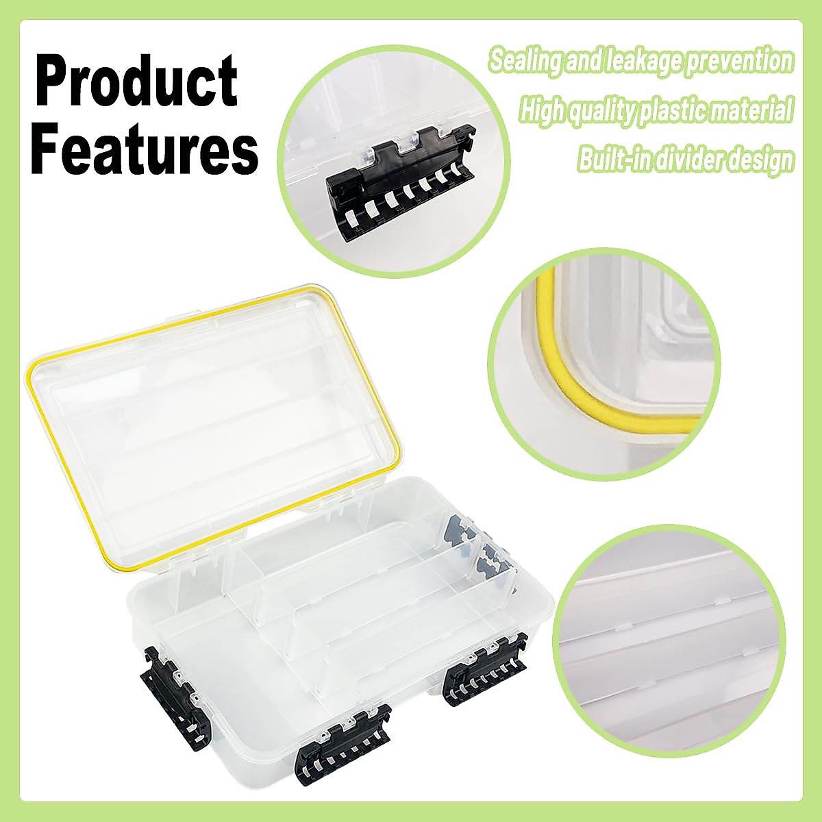 Zansens Travel Charcuterie Board with Lid,Snackle Box Container,Tackle Box for Snacks,Removable Dividers,Snacklebox,Keep Snacks Dry and Fresh,For Beaches, Picnics, Parties Organizer for Refrigerator