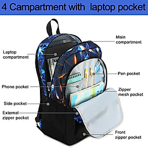 School Backpacks for Boys Girls Bookbag Teens Backpack Set with Shoulder Bag and Pencil Case (Red 1)