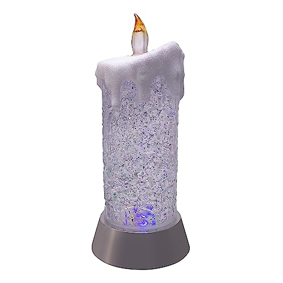Kurt S. Adler Kurt Adler 9.25-Inch Battery-Operated Color Changing Snowing Candles,plastic and iron, Multi