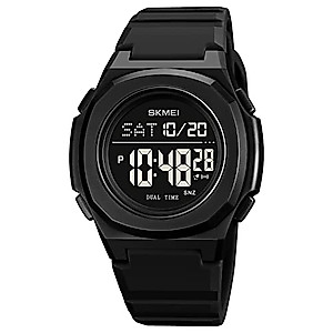 CakCity Mens Digital Watch Outdoor Sports Watches for Men Unisex Womens Digital Chronograph Silicone Strap Watch 50M Waterproof