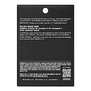 e.l.f. Primer-Infused Blush, Long-Wear, Matte, Bold, Lightweight, Blends Easily, Contours Cheeks, All-Day Wear, 0.35 Oz