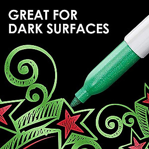 Sharpie Metallic Permanent Markers, Fine Point, Silver, 12 Count, 2 Pack