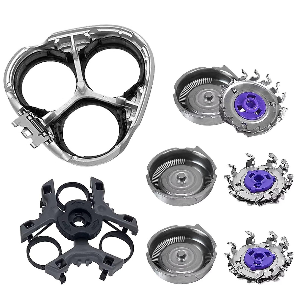 Full Set of Replacement Shaver Head for Philips Norelco AT830, AT875, AT880, AT895, AT920, AT921, AT940, PT870, PT920, PT925