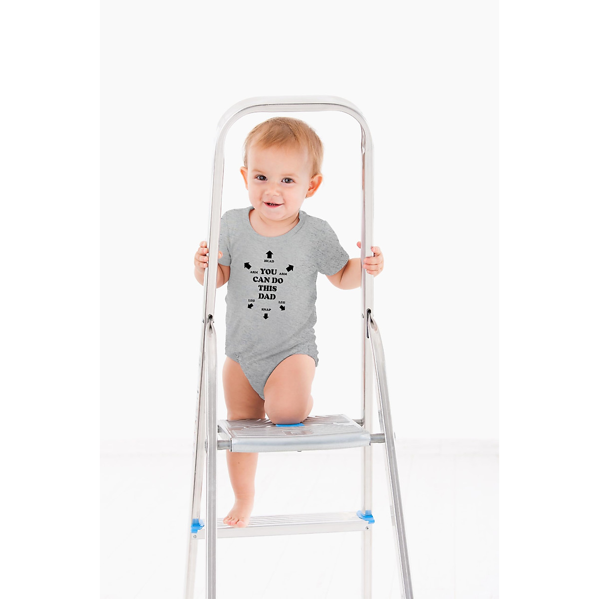 AW Fashions You Can Do This Dad Baby Bodysuit Cute Inspirational Newborn Outfit Infant Boy Girl Clothes (6 Months, Sports Grey)